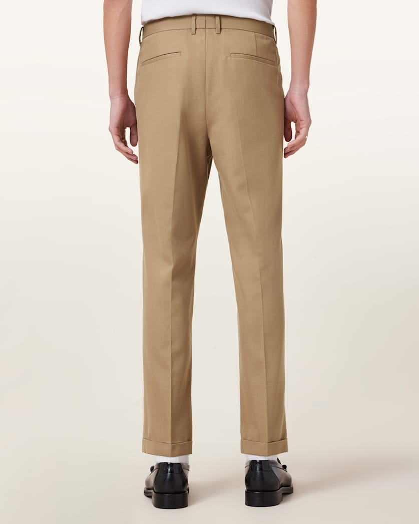 Tallis Slim Fit Cropped Pants Antique Brown | ALLSAINTS US